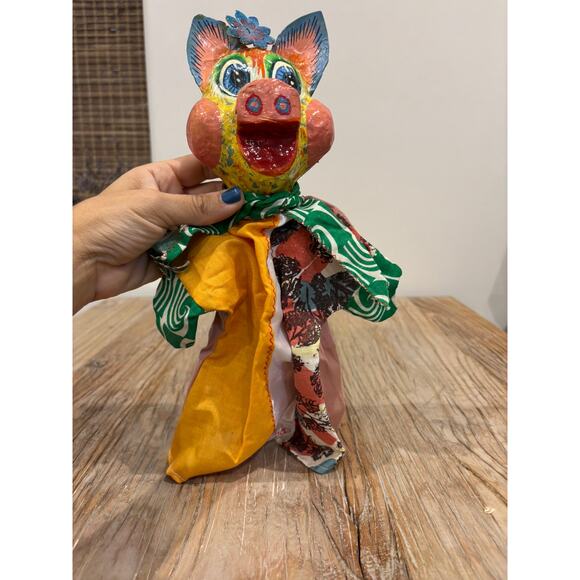None and/or Unknown | Accents | Cuban Folk Art Pig Figure Paper Mache ...